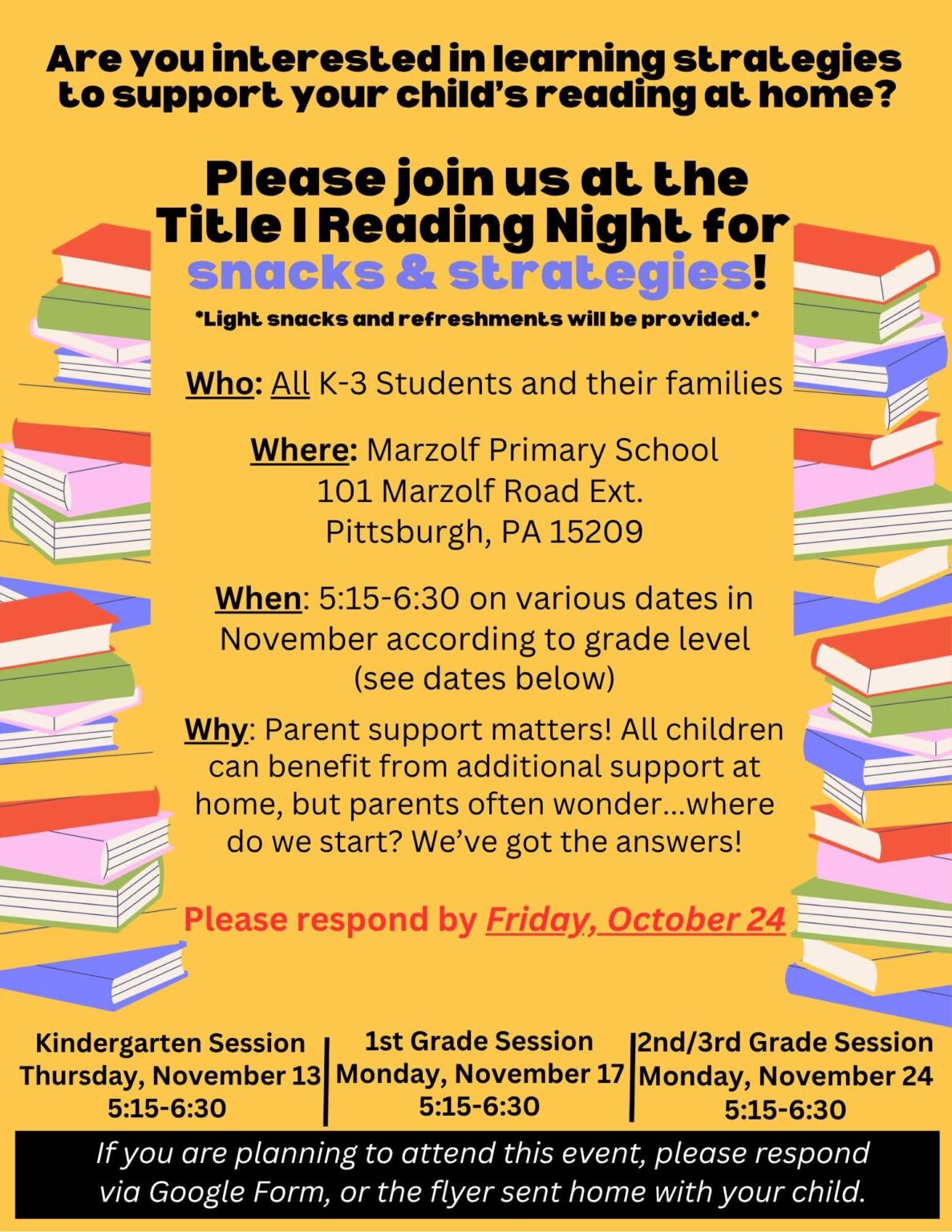 Join us for Title I Reading Night: Snacks & Strategies! – Shaler Area ...